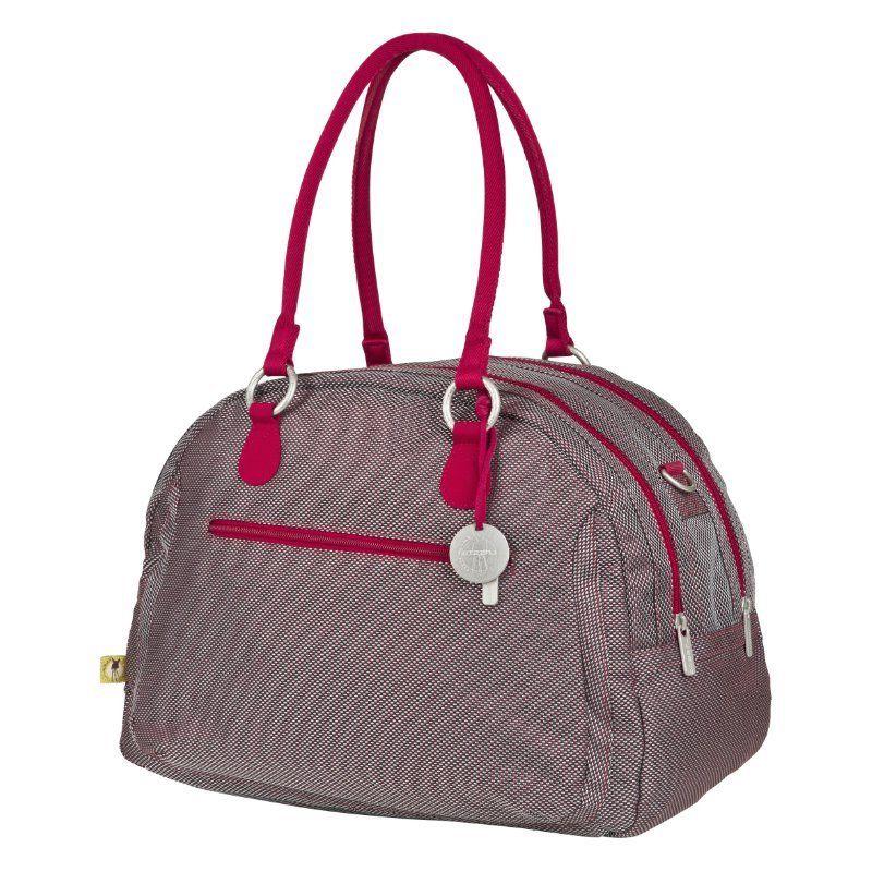 Lassig Designer Bag Baby Diaper Bag Red/Gray Bowler